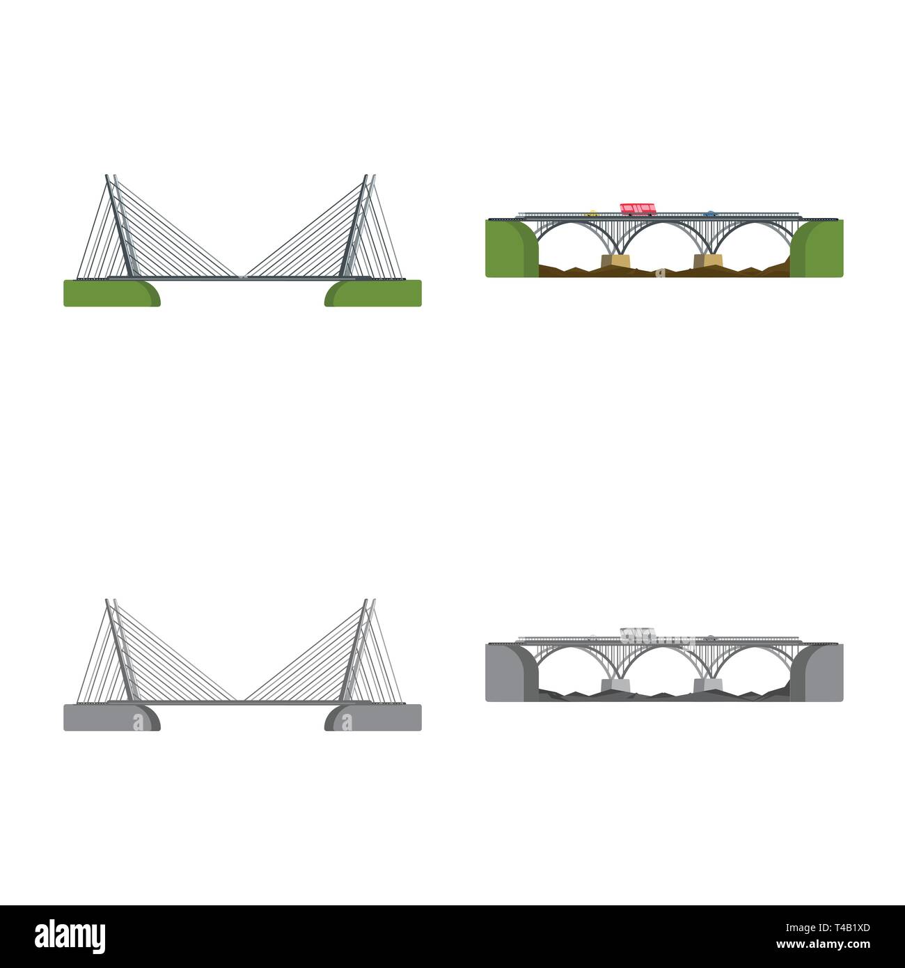 Vector illustration of connection and design sign. Set of connection ...