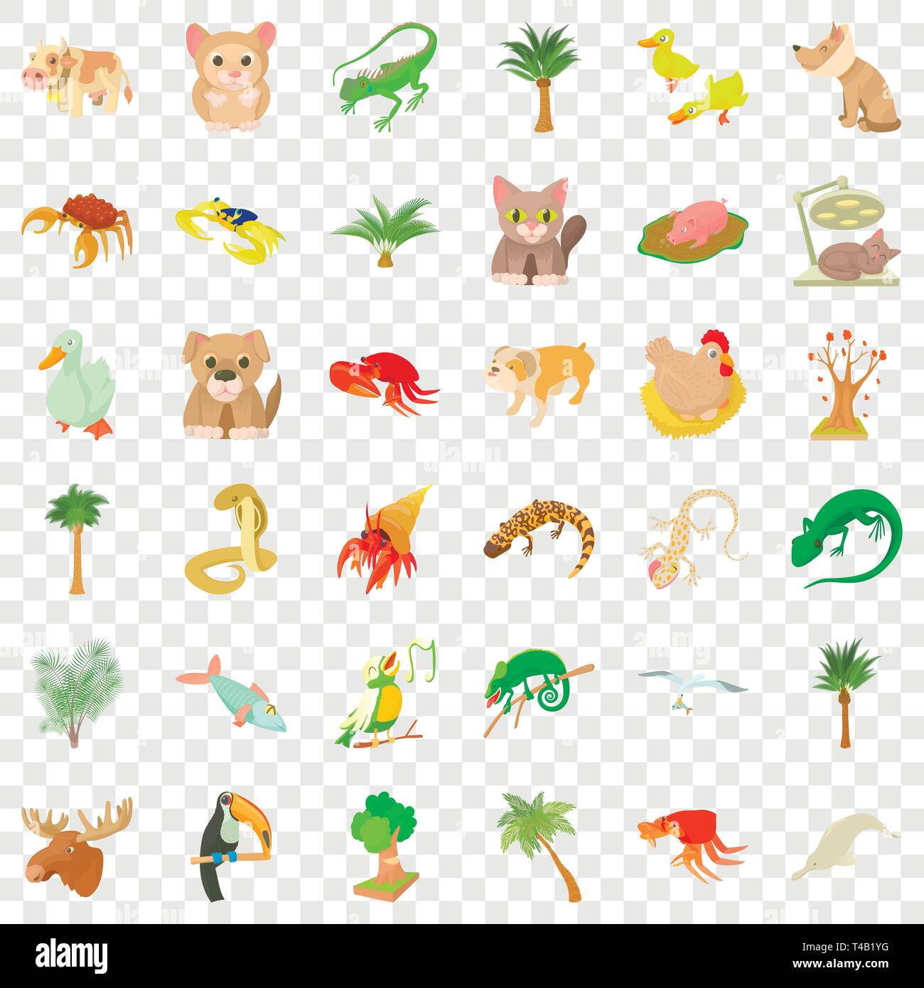 Sand animal icons set, cartoon style Stock Vector Image & Art - Alamy