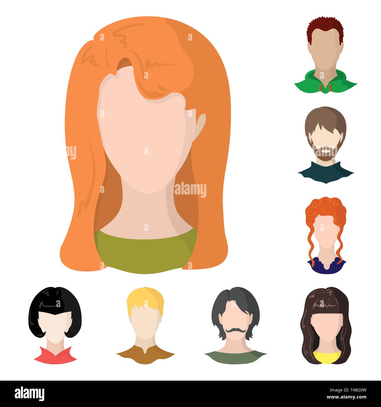 Isolated object of avatar and dummy icon. Collection of avatar and ...