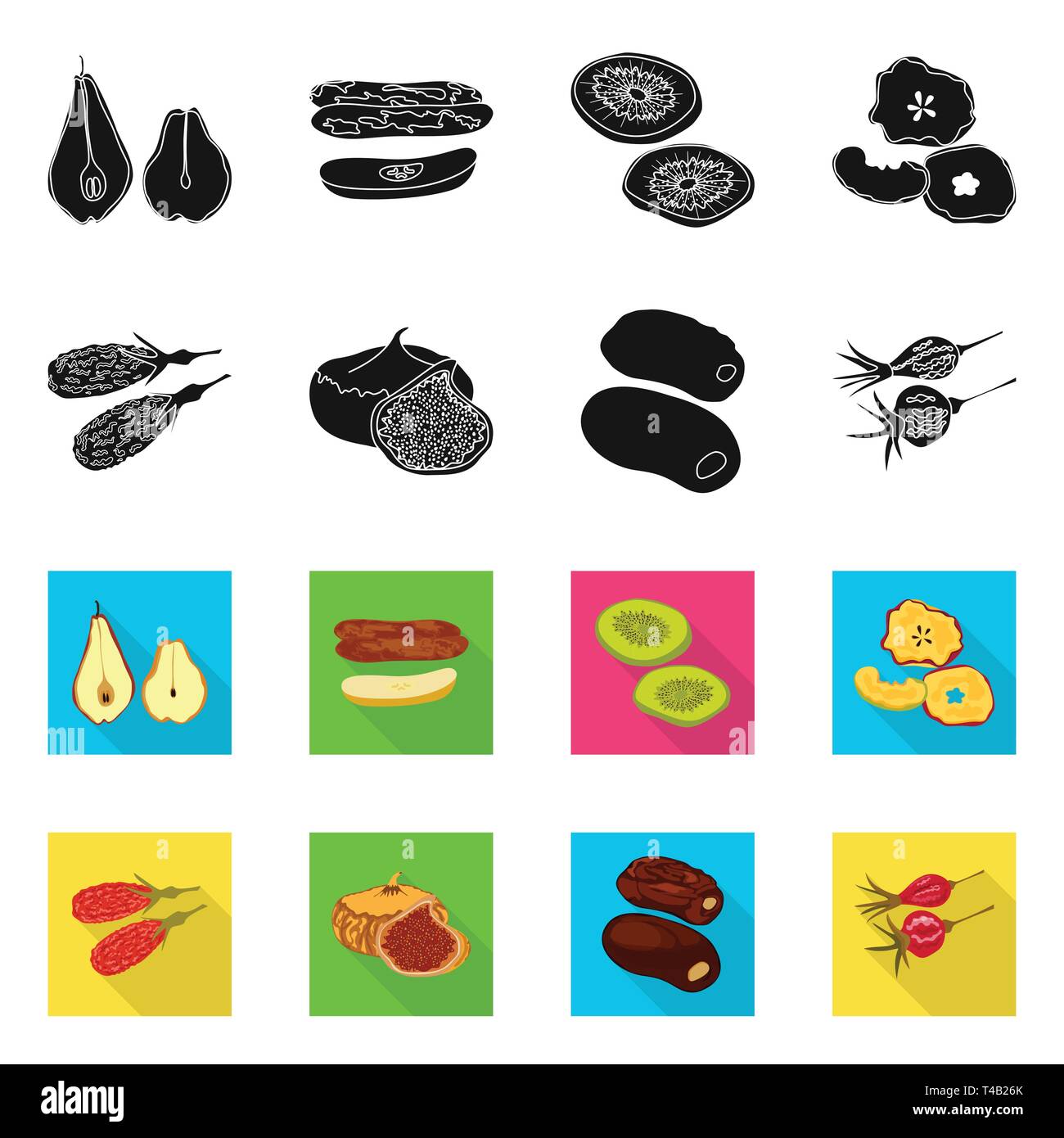 Vector illustration of food and raw icon. Set of food and nature vector ...