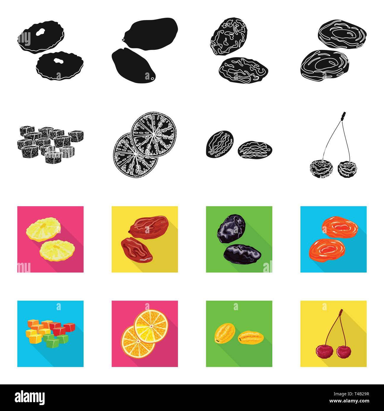 Vector design of food and raw symbol. Collection of food and nature ...