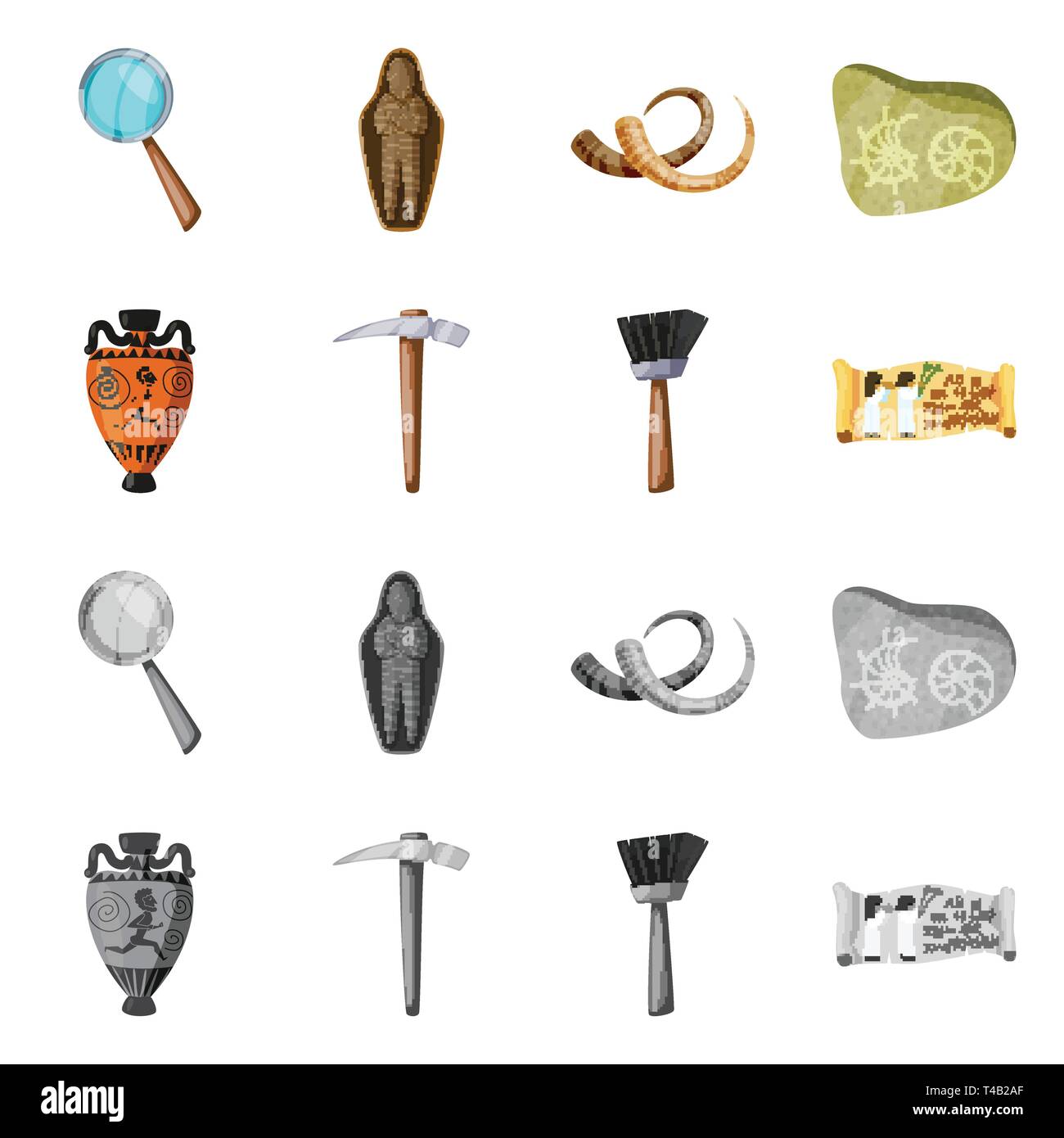 lens,mummy,horn,rock,amphora,pickaxe,brush,scroll,glass,ancient,tusk ...