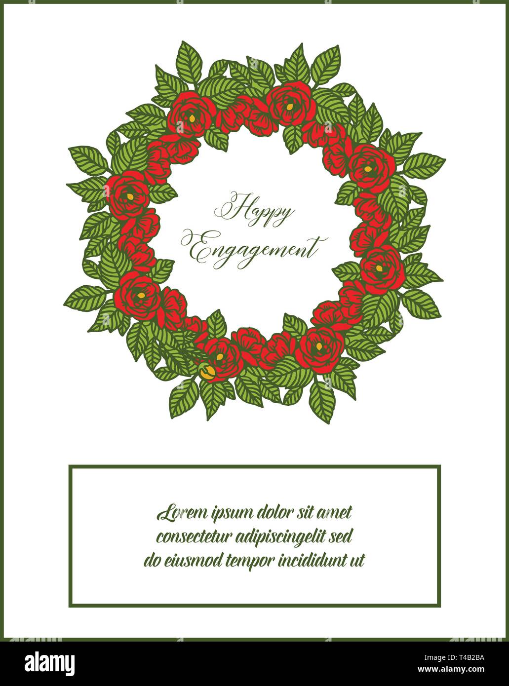 Vector illustration various greeting card of happy engagement with ...