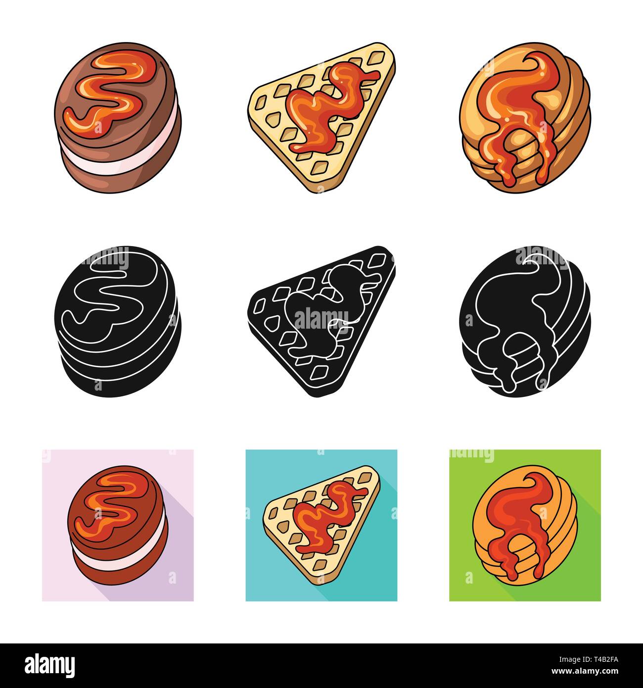 Vector design of confectionery and culinary logo. Collection of ...