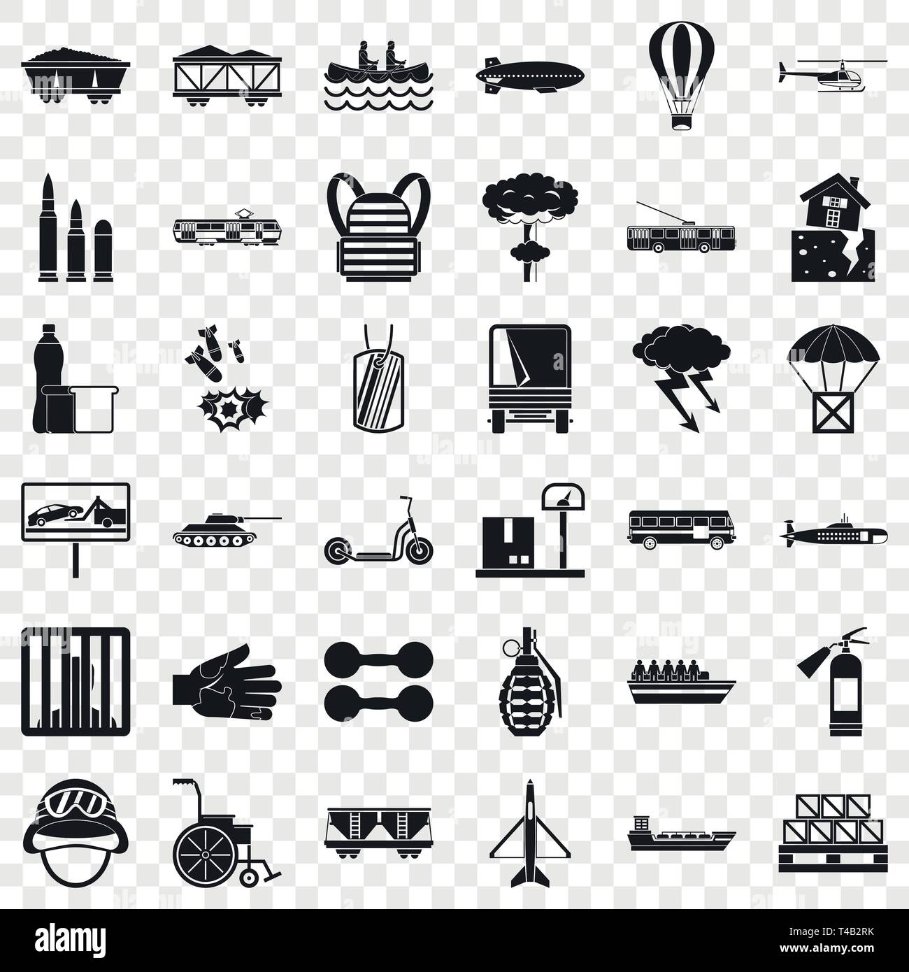 Cargo icons set, simple style Stock Vector Image & Art - Alamy