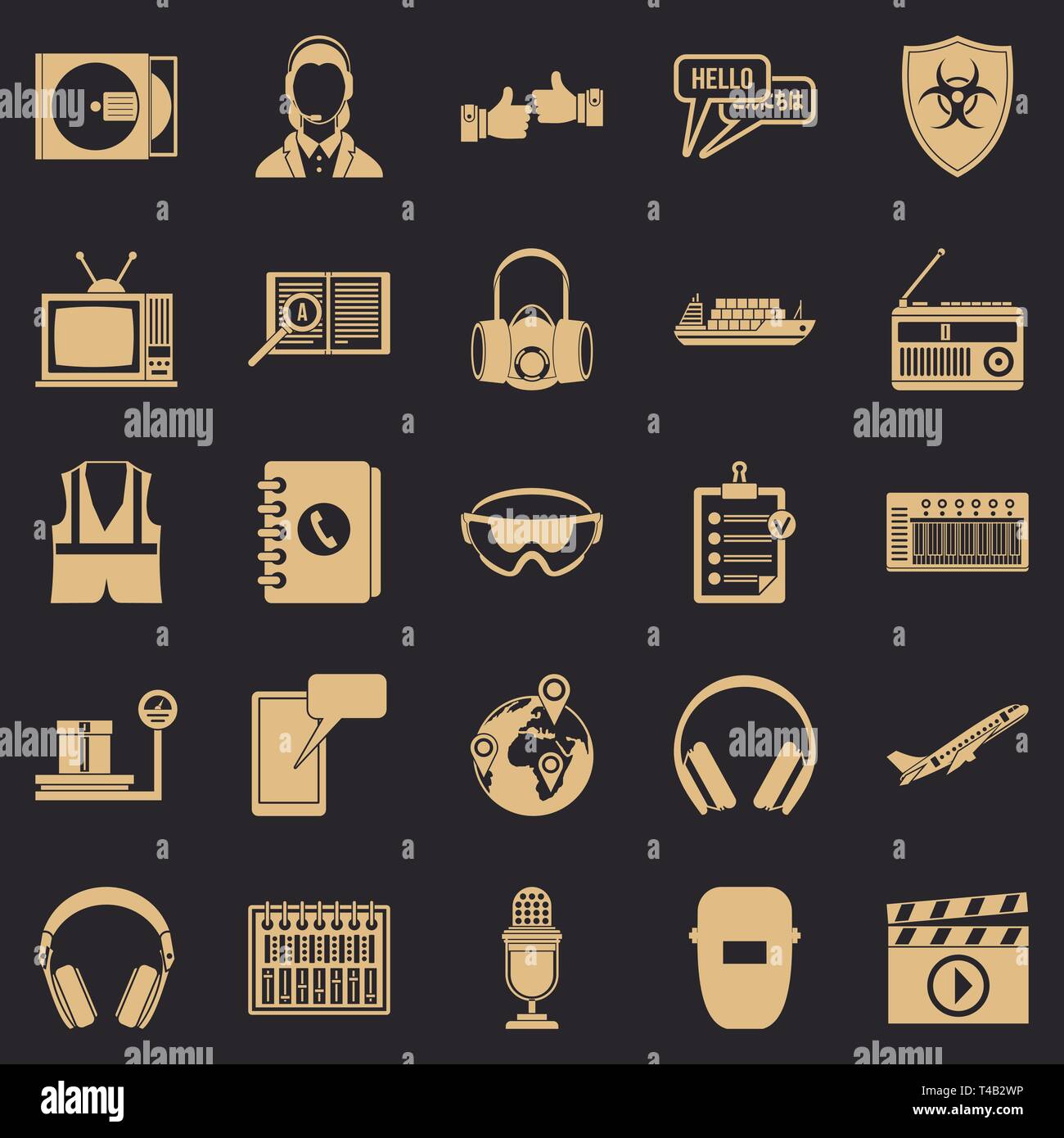 Loud music icons set, simple style Stock Vector Image & Art - Alamy