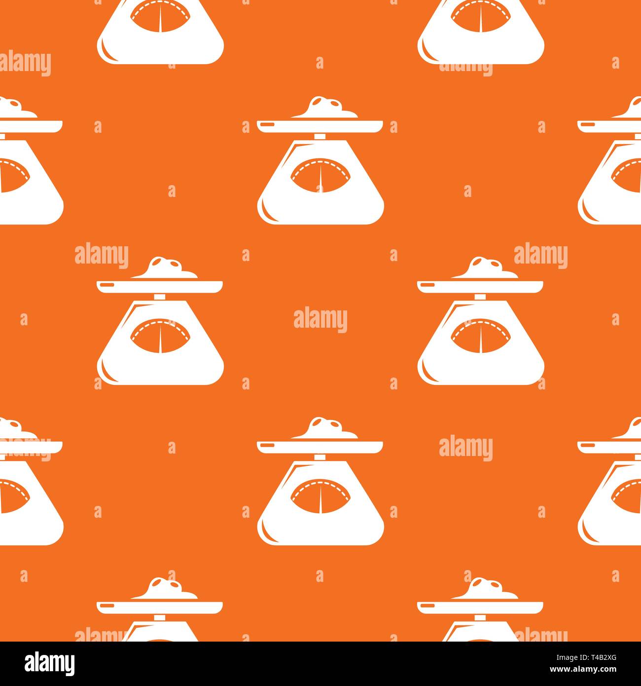 Kitchen scales pattern vector orange Stock Vector Image & Art - Alamy
