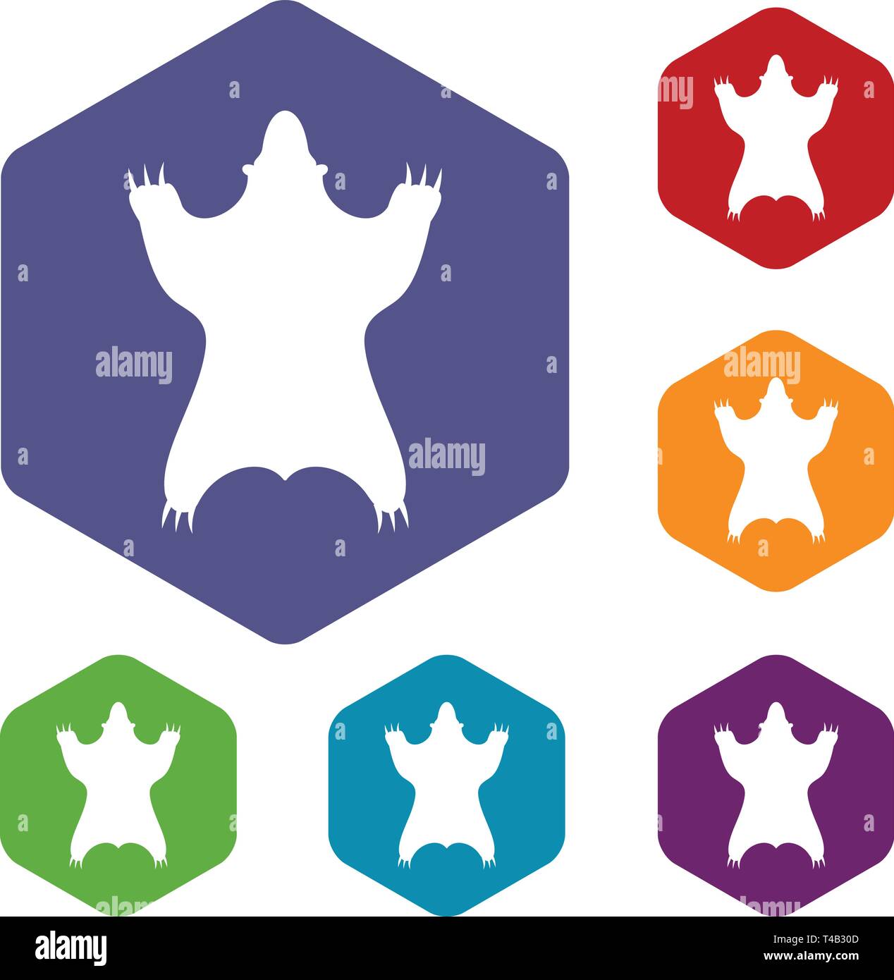 Bear skin icons vector hexahedron Stock Vector Image & Art - Alamy