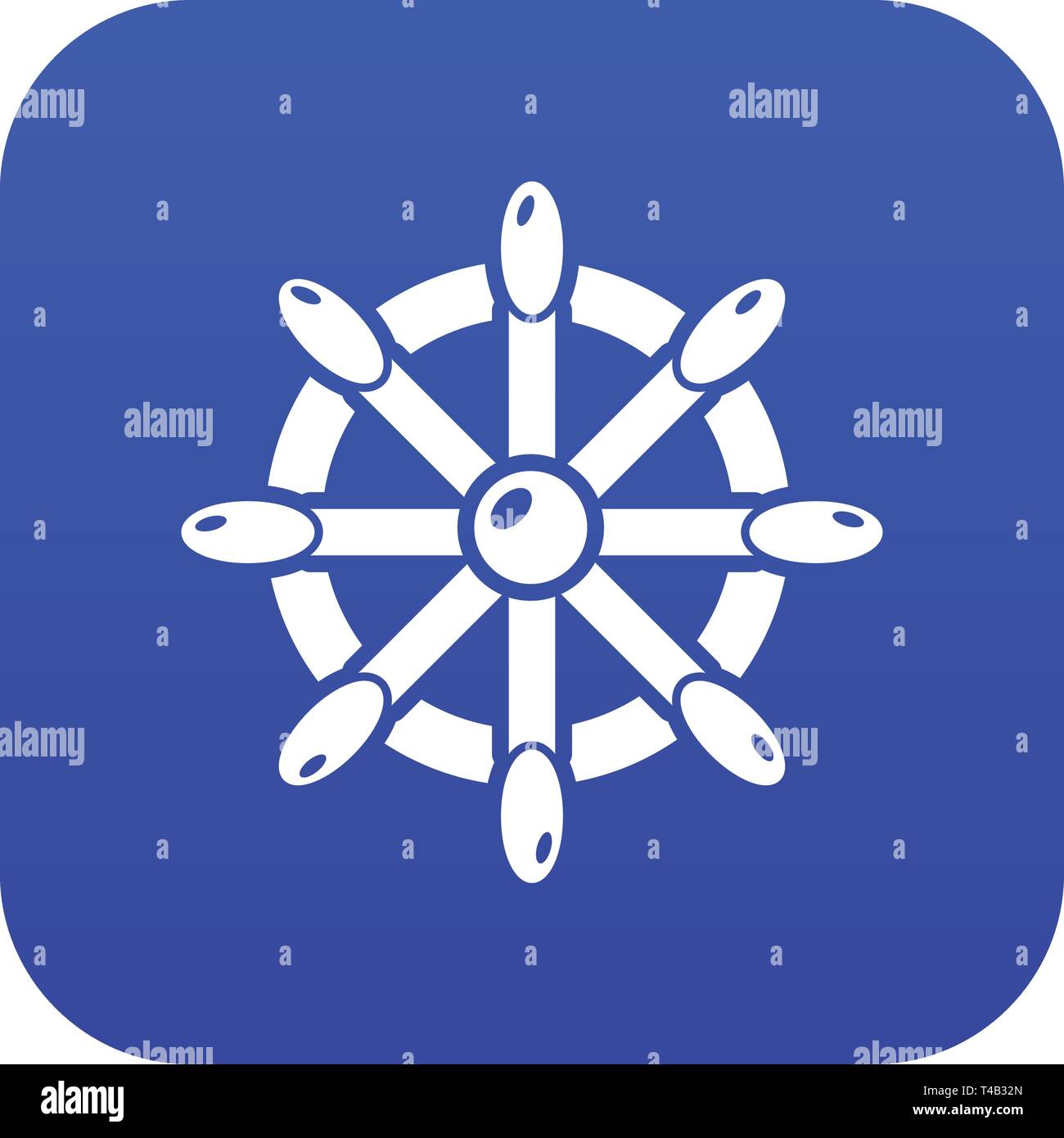 Handwheel icon blue vector Stock Vector Image & Art - Alamy