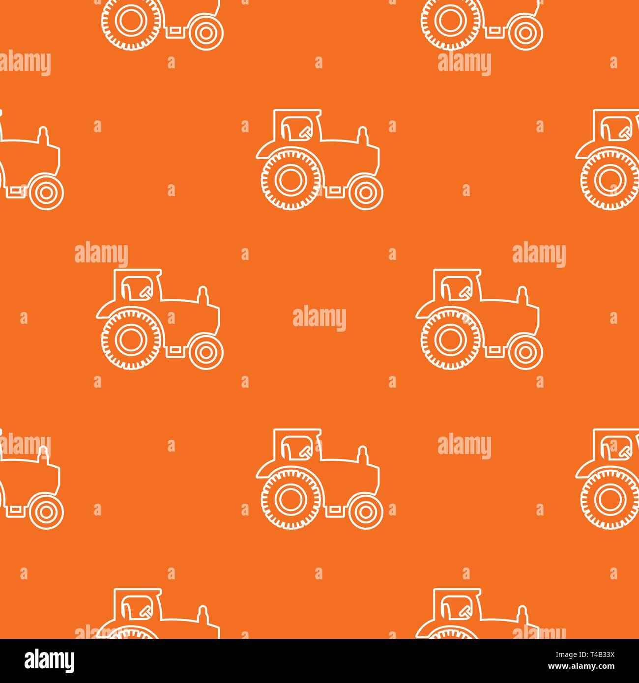 Tractor pattern vector orange Stock Vector Image & Art - Alamy