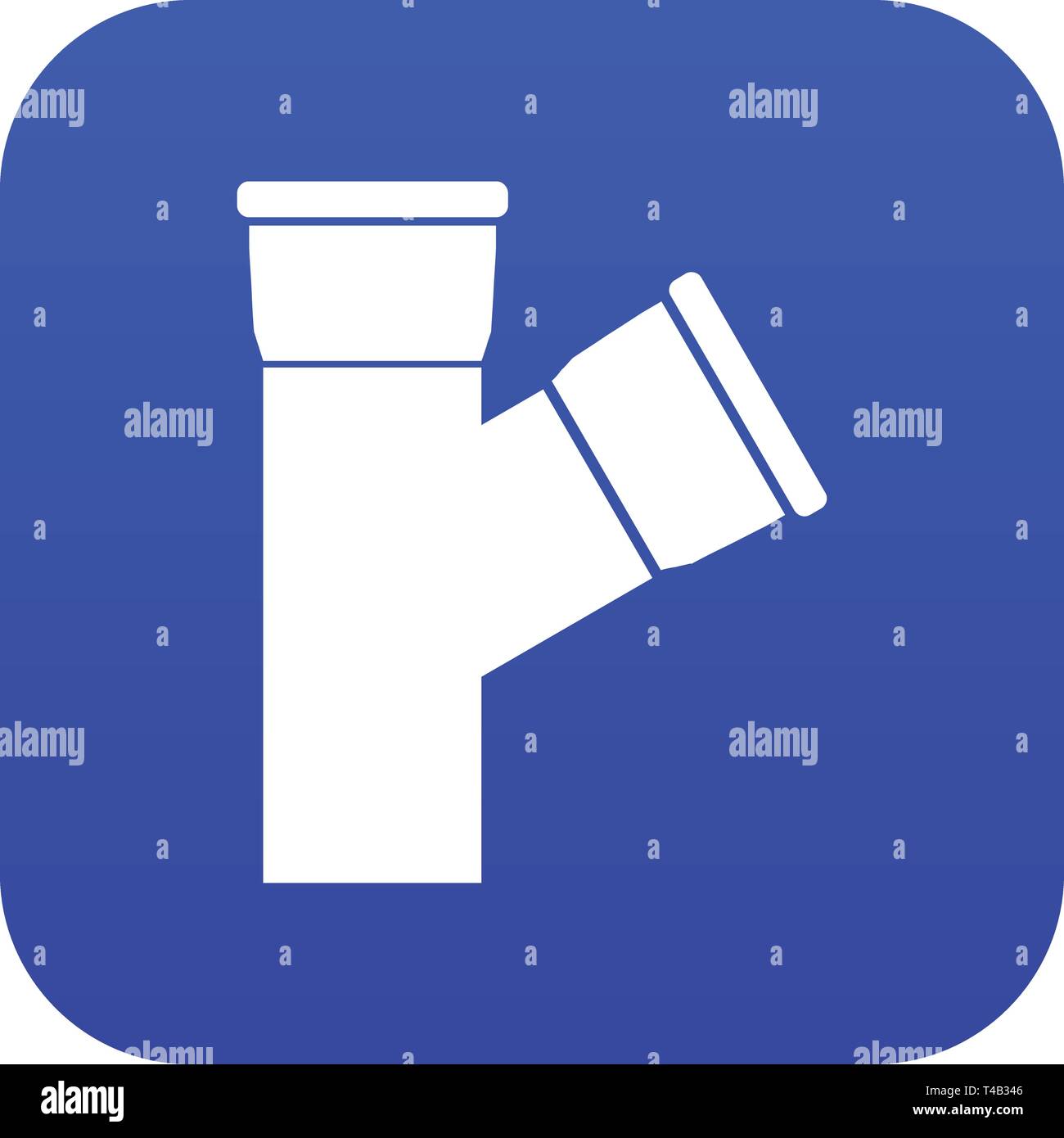 Plastic pipe connection icon digital blue Stock Vector Image & Art - Alamy
