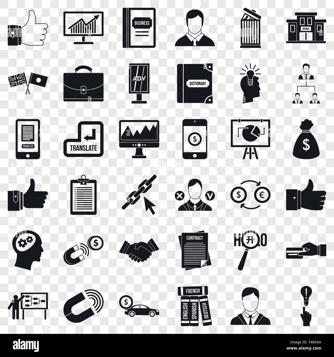 Business computer icons set, simple style Stock Vector Image & Art - Alamy