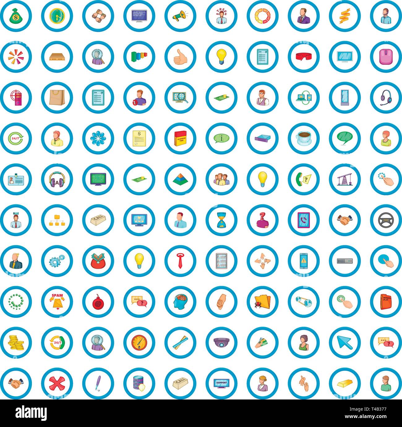 100 teamwork icons set, cartoon style Stock Vector Image & Art - Alamy