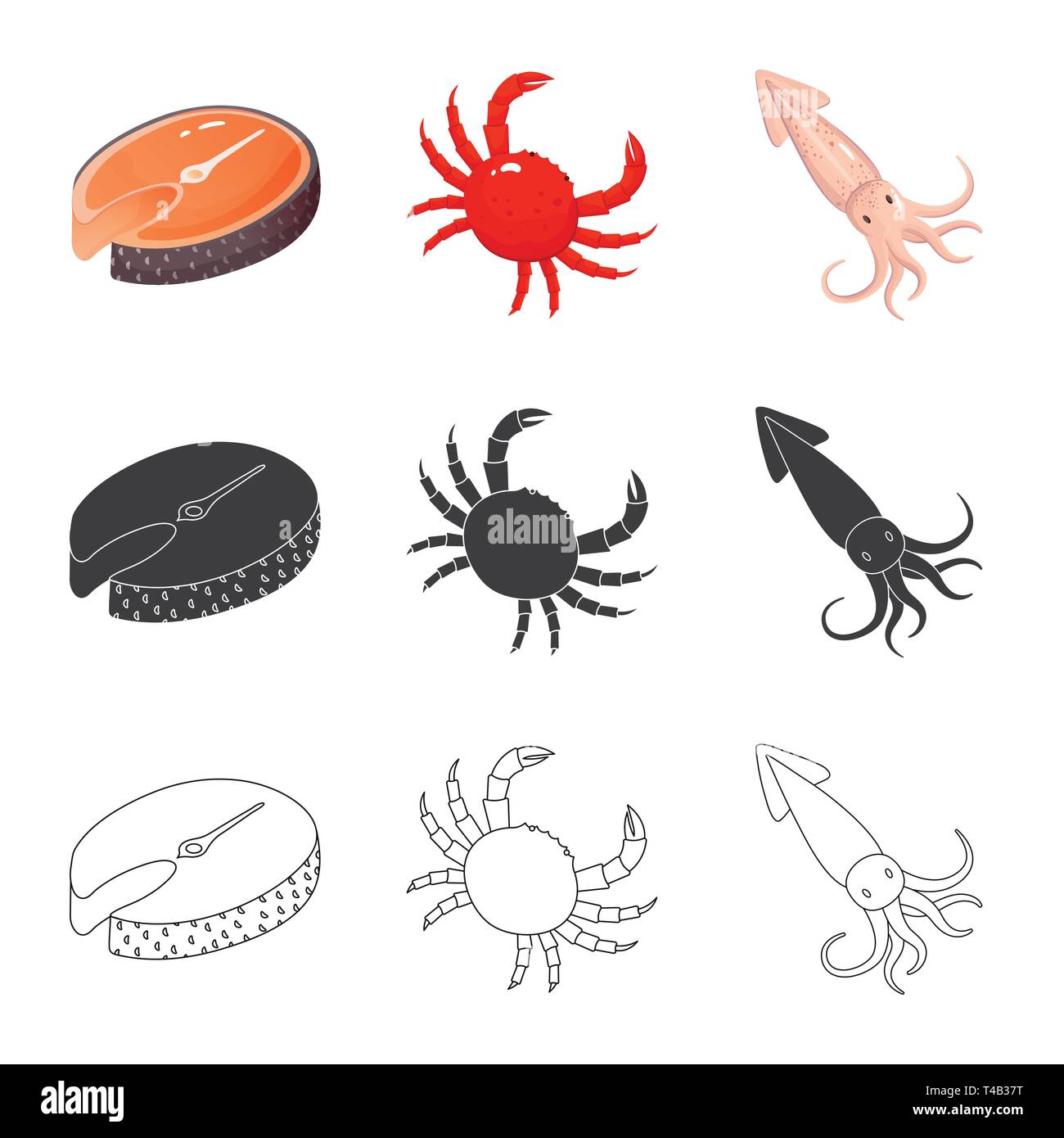 salmon,crab,octopus,fish,shell,squid,trout,red,tentacle,kitchen ...