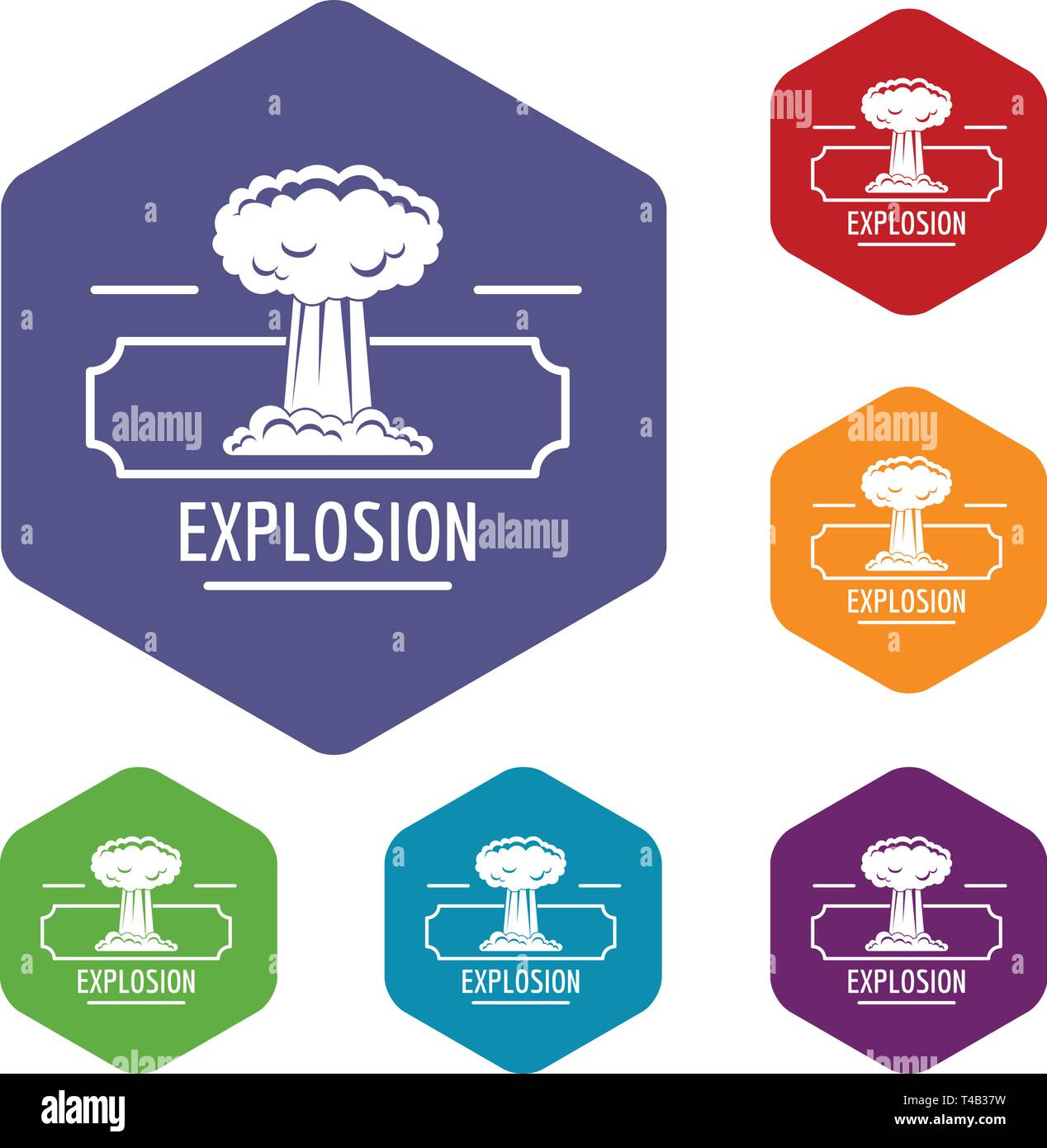 Smoke explosion icons vector hexahedron Stock Vector Image & Art - Alamy