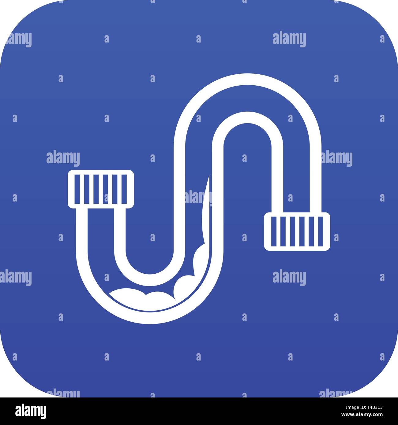 Clog in the pipe icon digital blue Stock Vector Image & Art - Alamy