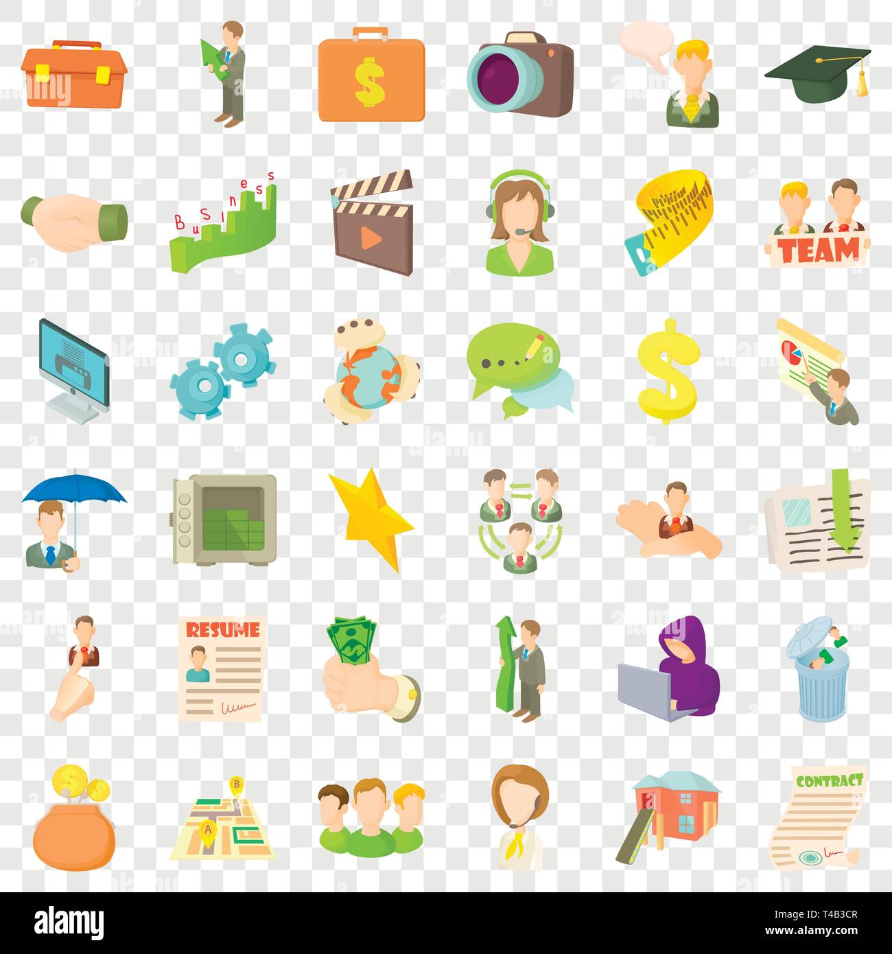 Fast career icons set, cartoon style Stock Vector Image & Art - Alamy