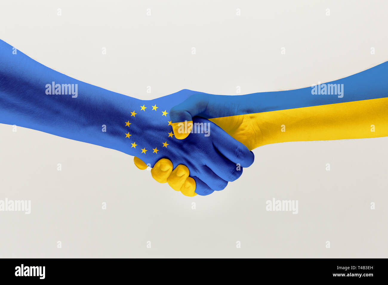 Symbol of the unity of the two countries hi-res stock photography and ...