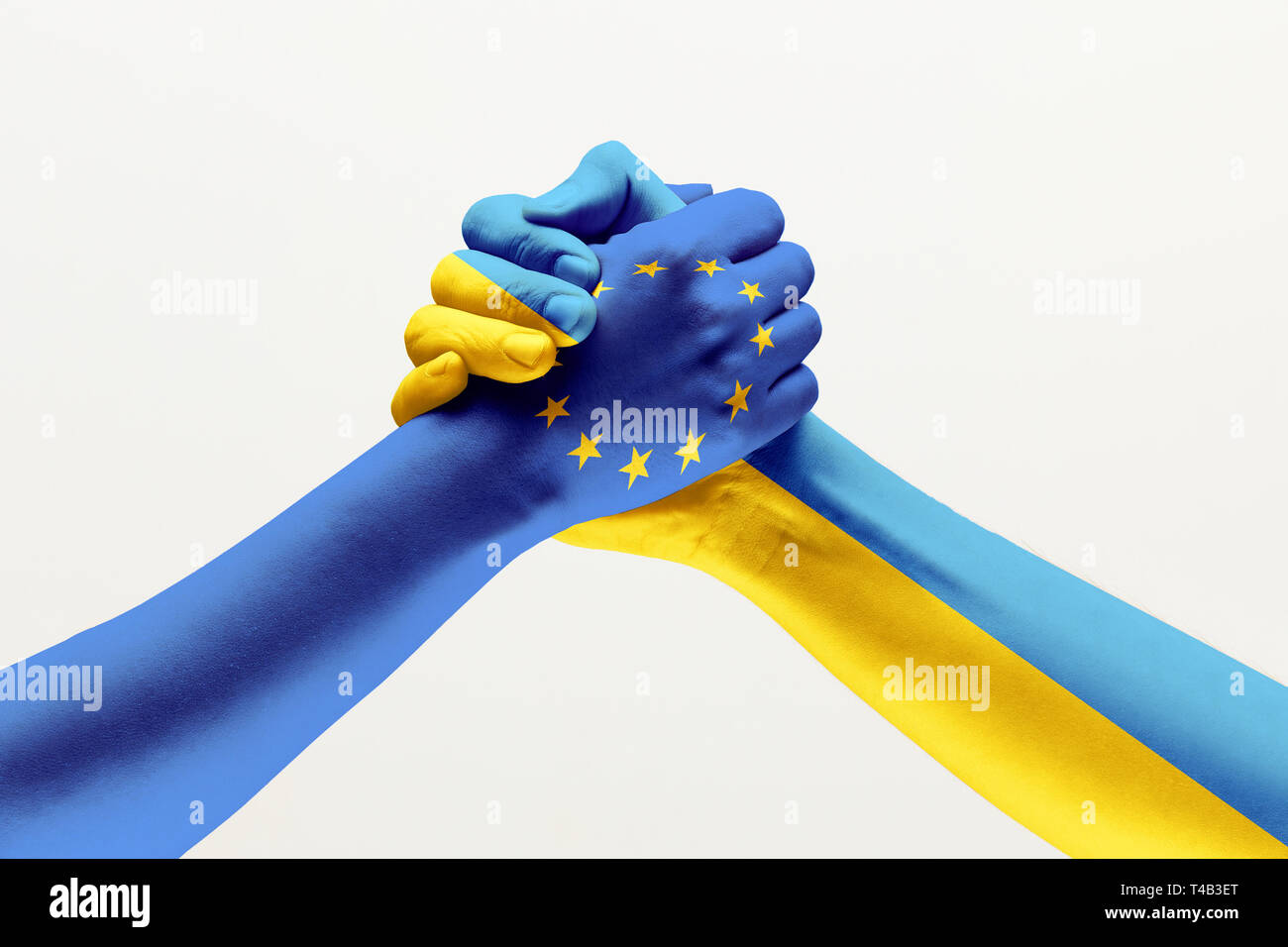 Symbol of the unity of the two countries hi-res stock photography and ...