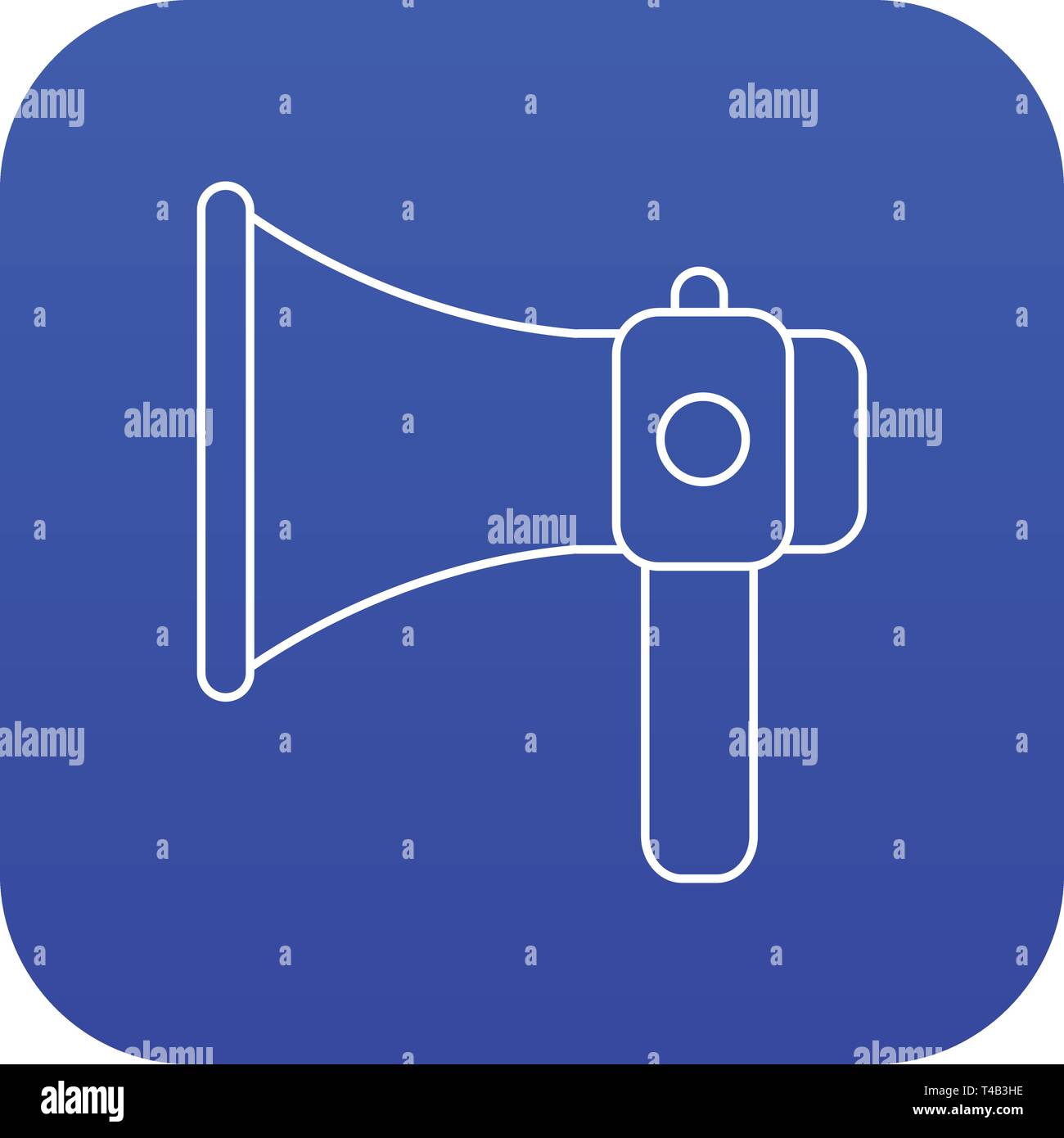 Hand speaker icon blue vector Stock Vector Image & Art - Alamy