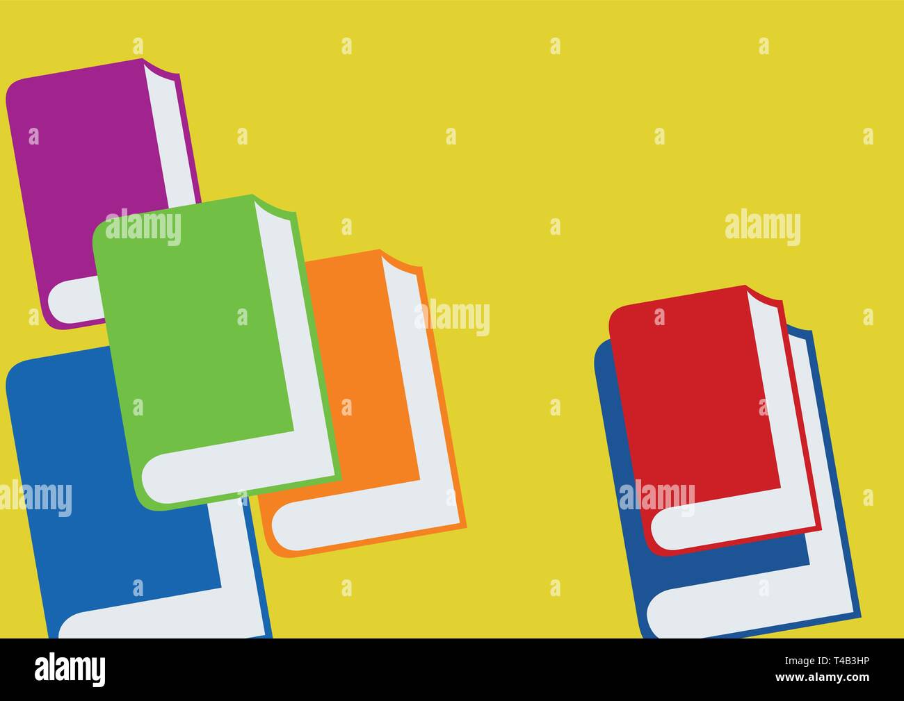 Book and bookstore. Vector poster, cover and flyer.Simple abstract ...