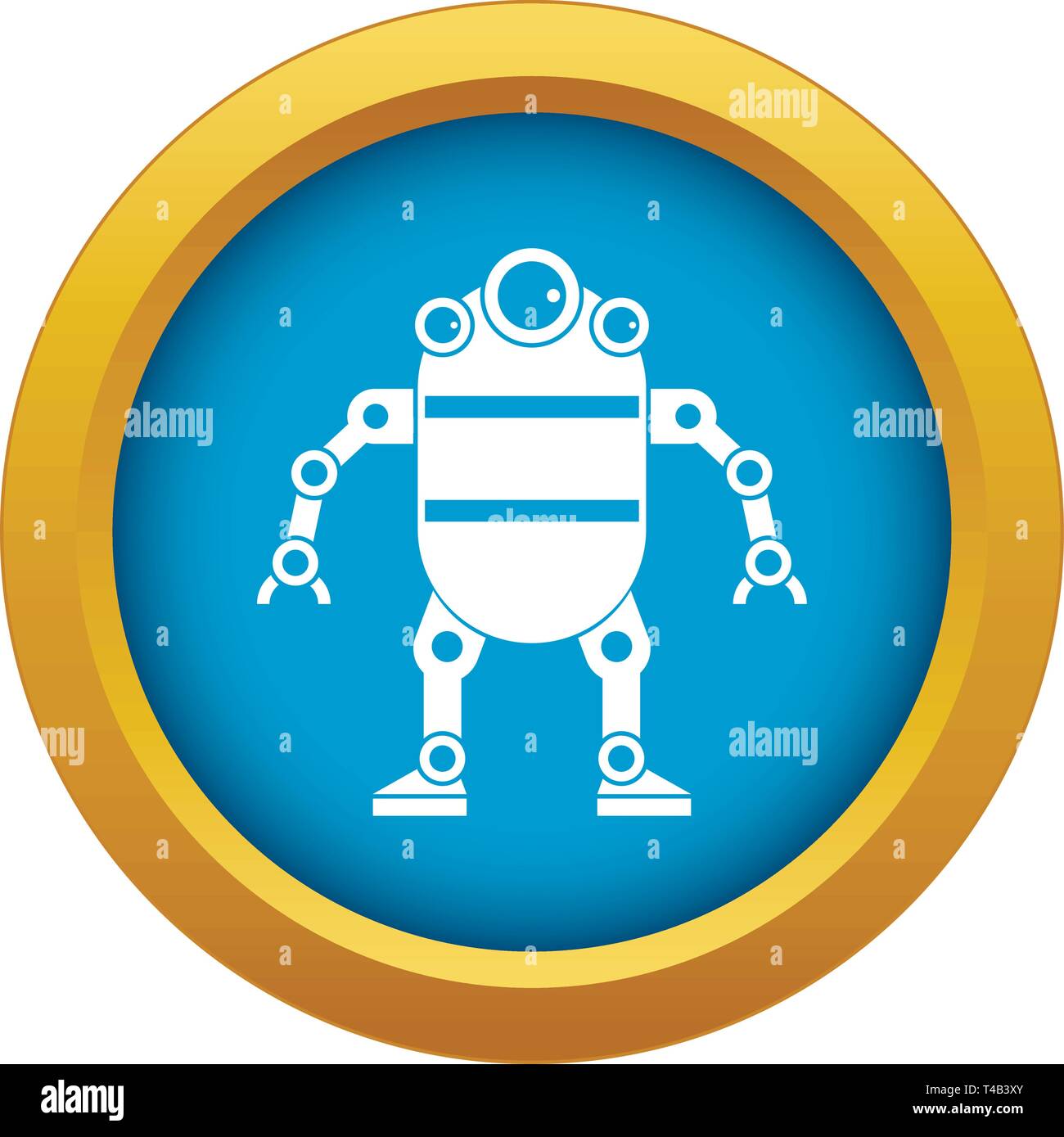 Robot icon blue vector isolated Stock Vector Image & Art - Alamy