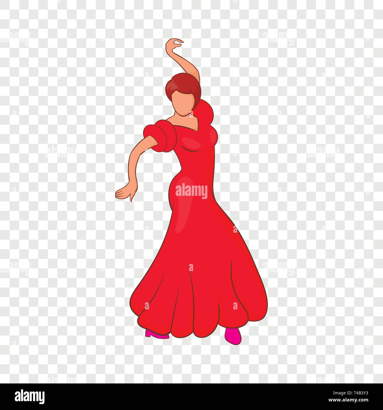 Flamenco dancer spain white background Stock Vector Images - Alamy