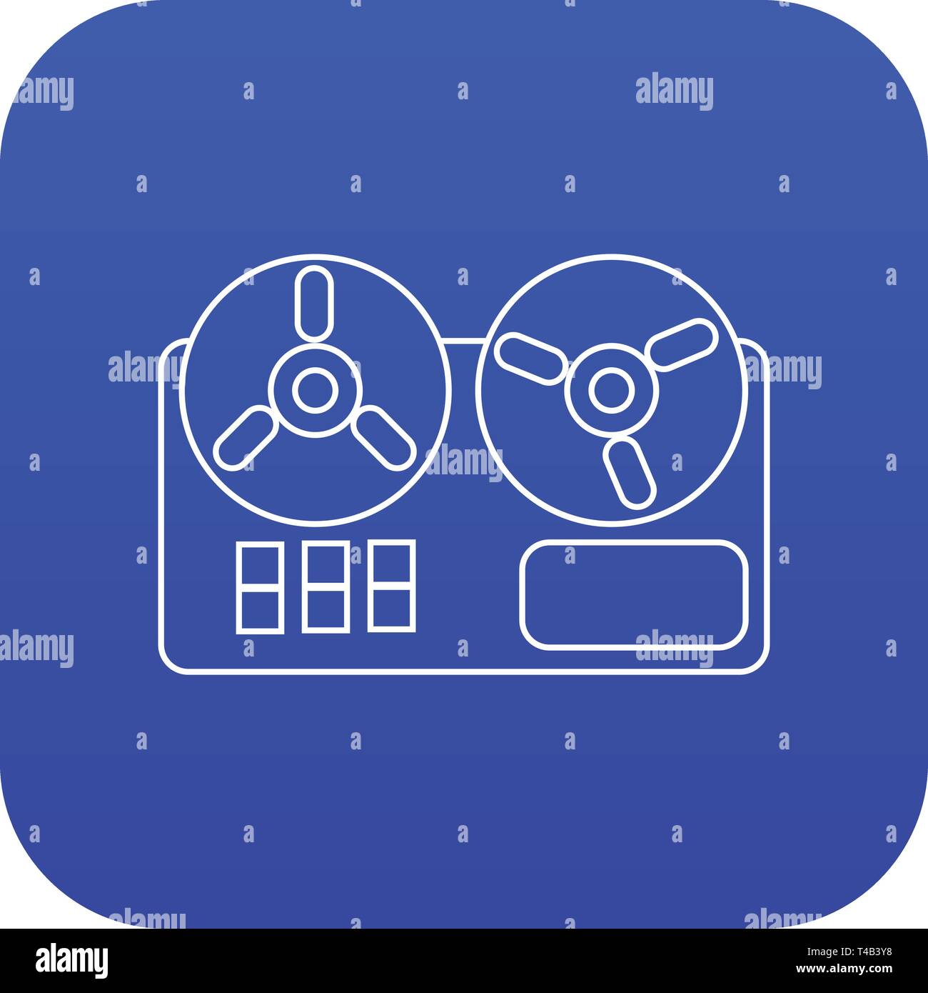Reel tape recorder icon blue vector Stock Vector Image & Art - Alamy