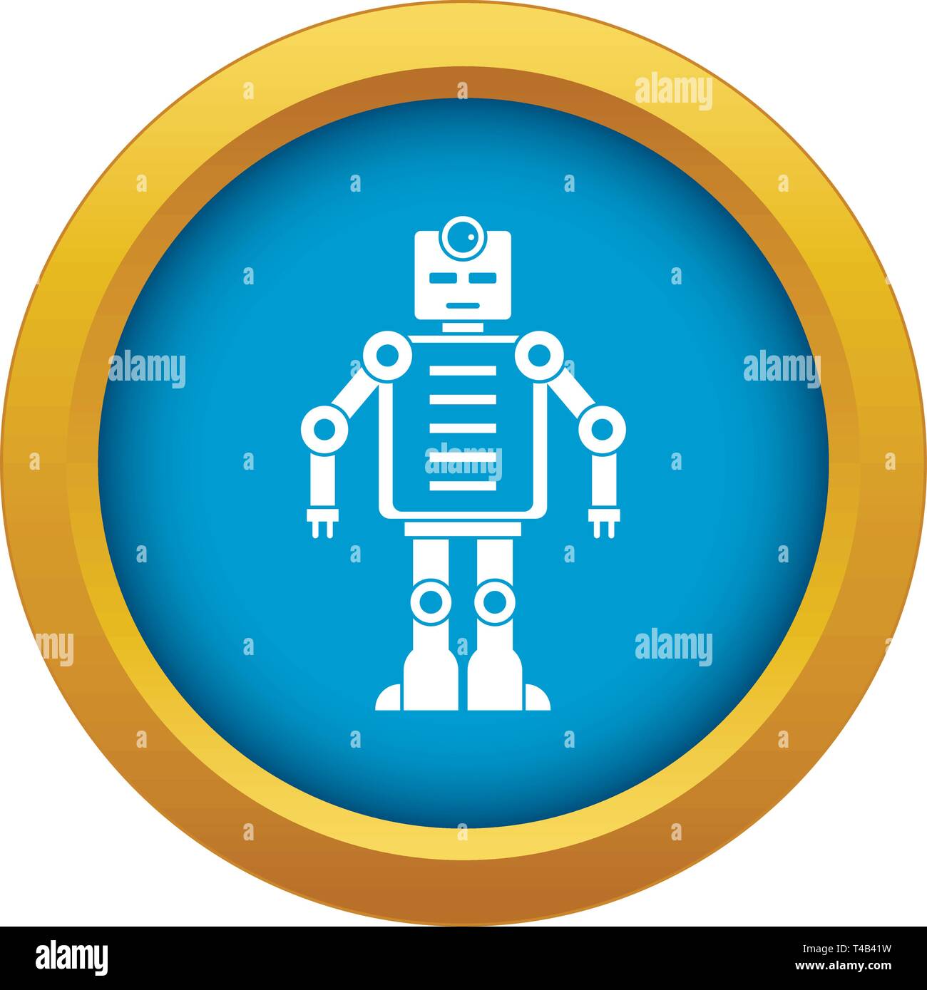 Artificial intelligence robot icon blue vector isolated Stock Vector Image & Art - Alamy