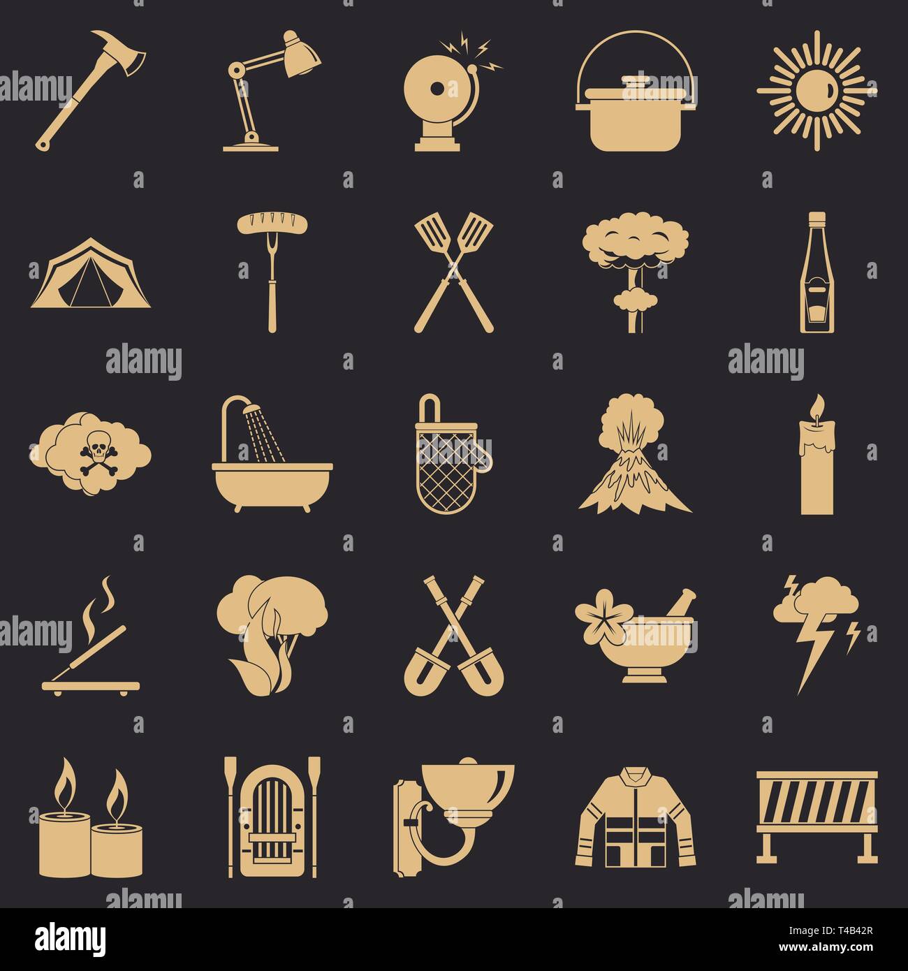 Dry icons set, simple style Stock Vector Image & Art - Alamy