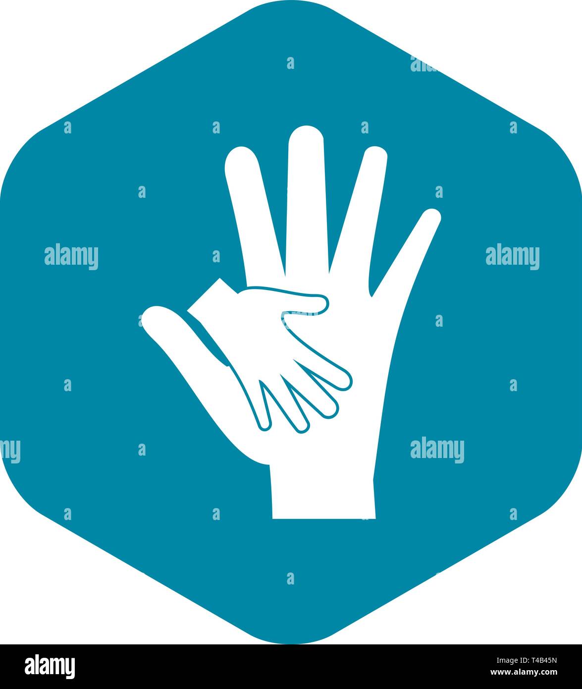 Baby and mother hand icon, simple style Stock Vector Image & Art - Alamy