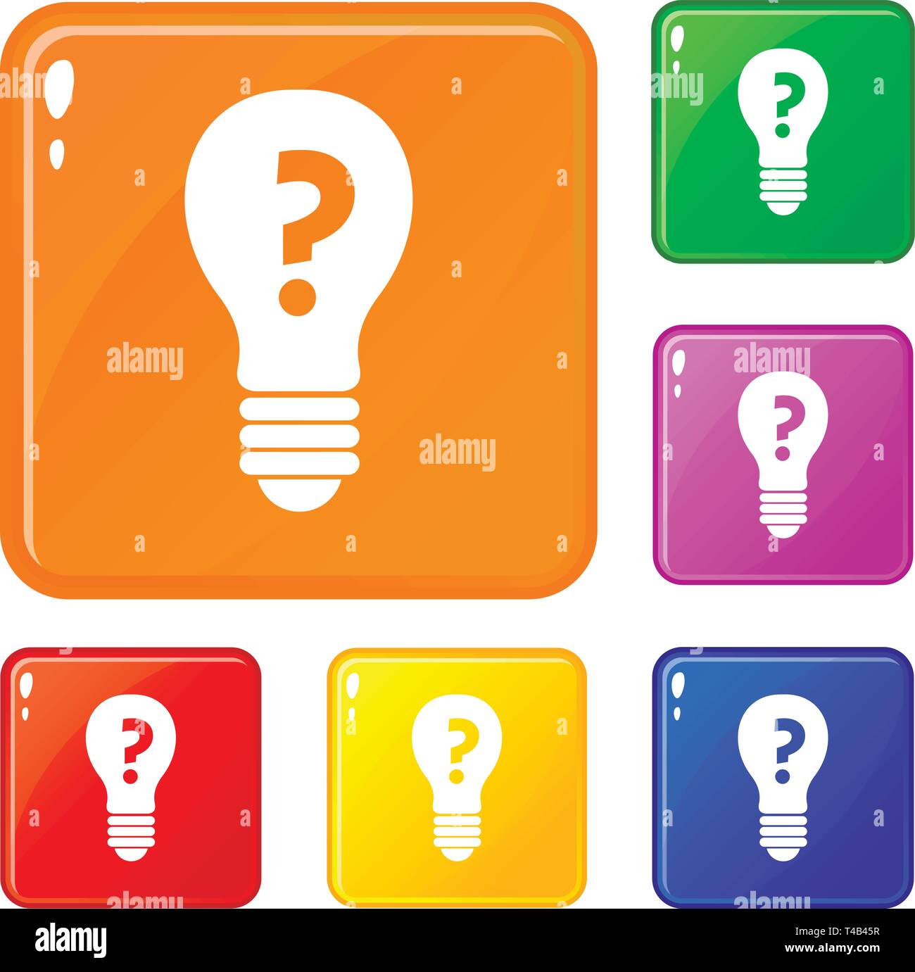 Question mark inside light bulb Stock Vector Images - Alamy