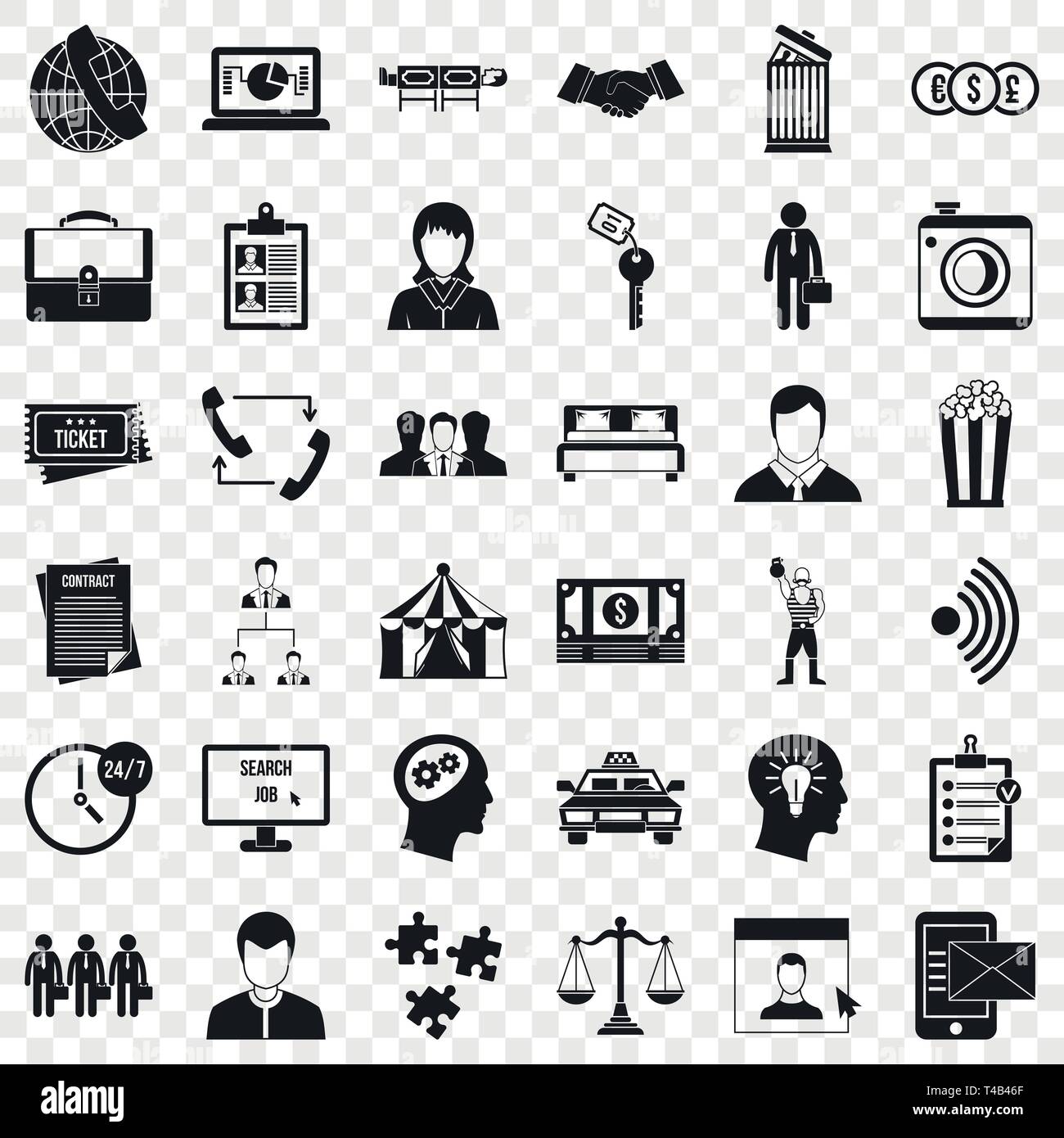 Coherence in job icons set, simple style Stock Vector Image & Art - Alamy
