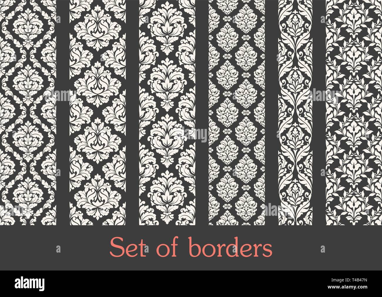 Flower borders vector Stock Vector Images - Alamy