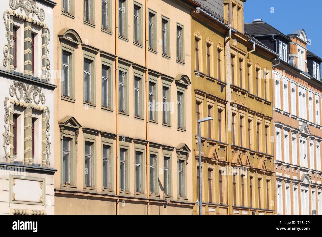 Chemnitz city in Germany (State of Saxony). Residential architecture of ...