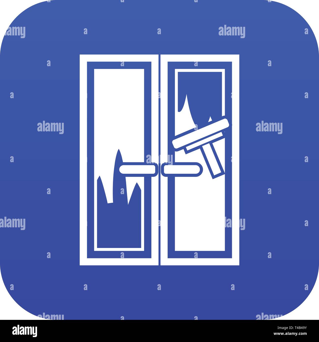 Window cleaning icon digital blue Stock Vector Image & Art - Alamy