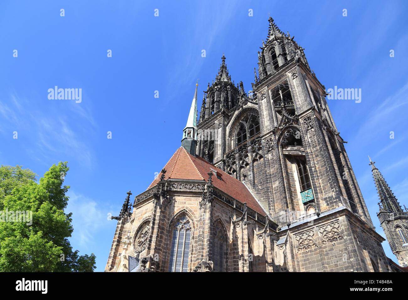 Meissen town in Germany (Free State of Saxony). Meissen Cathedral ...