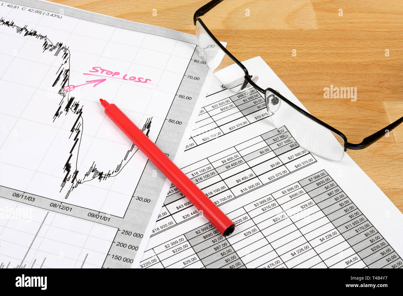 Financial planning - business composition with finance charts, stock ...