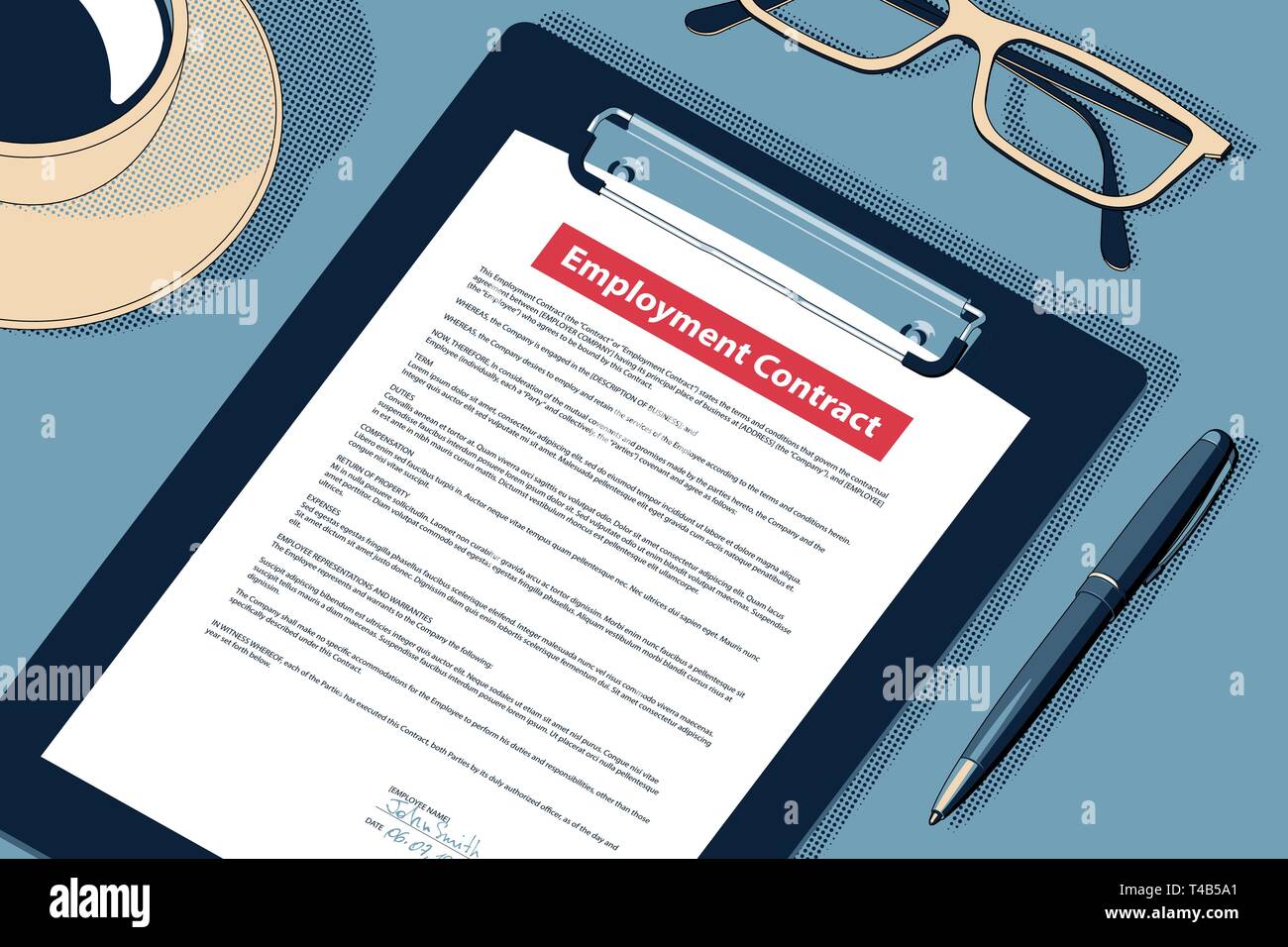 Employment Contract Clipart