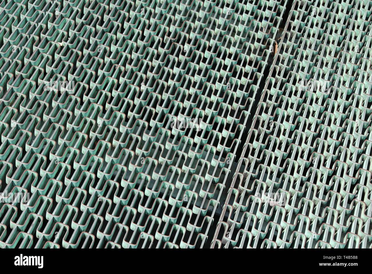 Metal grate background. Stainless steel walkway abstract view Stock ...
