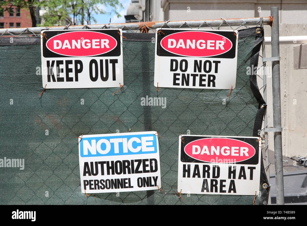 Site warning signs hi-res stock photography and images - Alamy