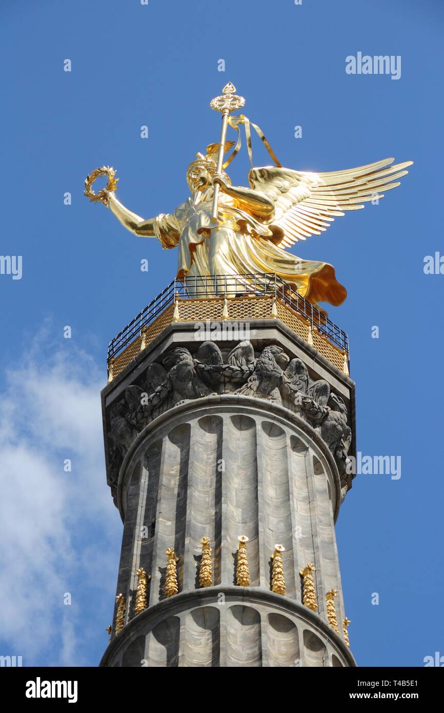 Victory Column (Siegessaule) in Berlin, Germany. Capital city monument ...