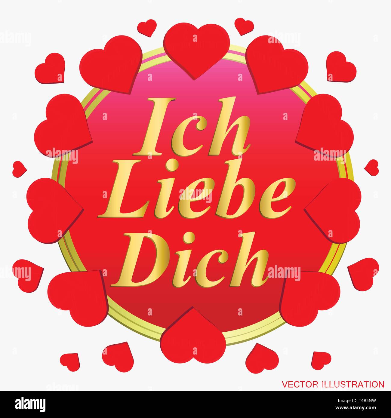 I love you. Background with red hearts. Card for celebrations. Bright ...