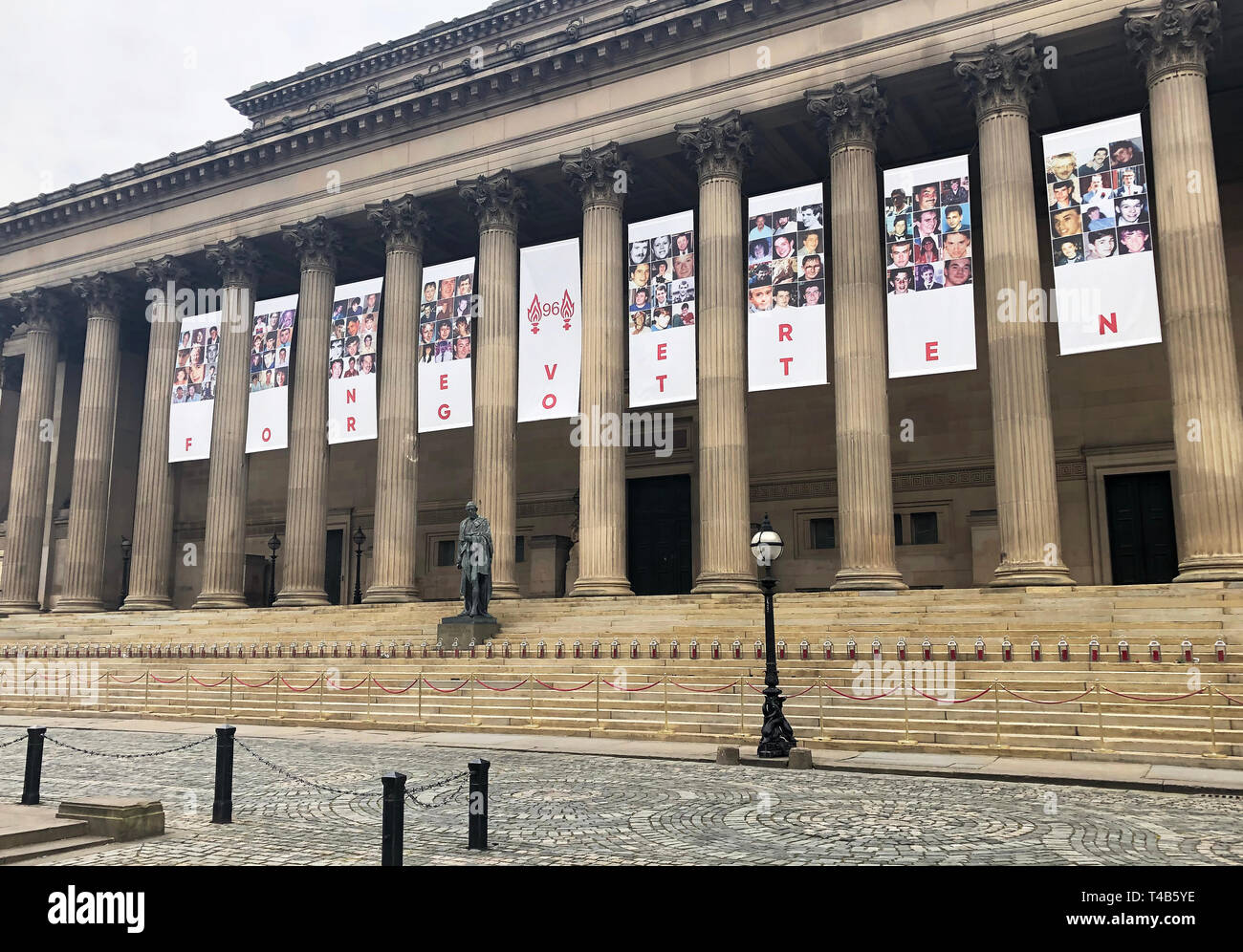 Ninety-six lanterns are lit on the steps of St George???s Hall in ...