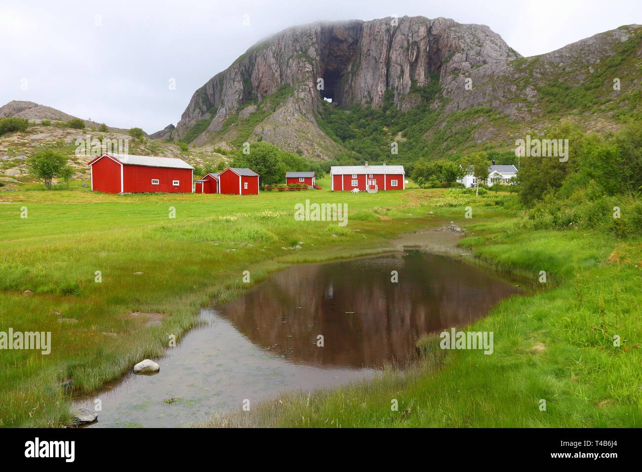 Norway landscape - granite rock with natural see through cave ...