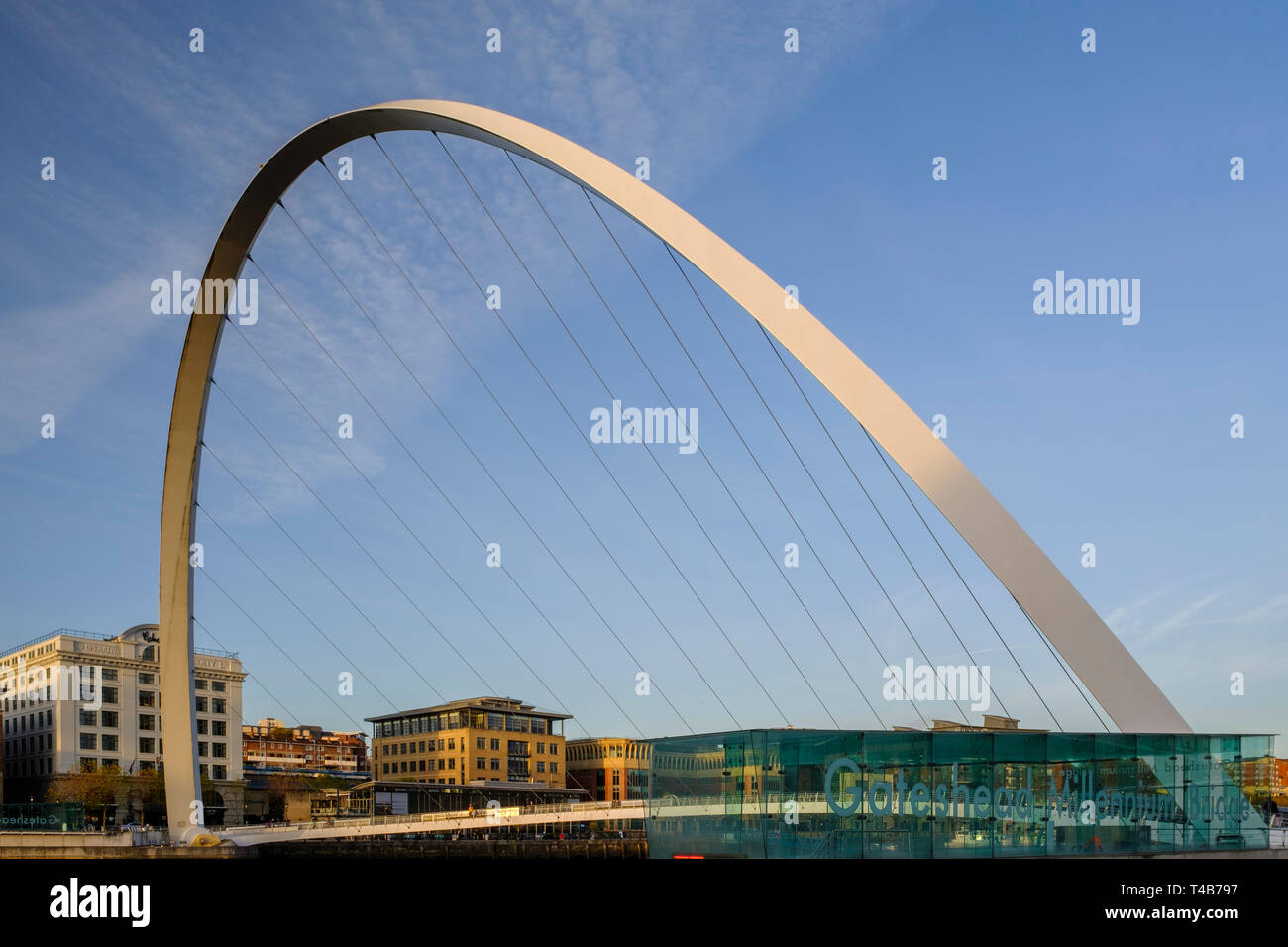 England, Tyne and Wear, Gateshead Millennium Bridge. The Gateshead ...