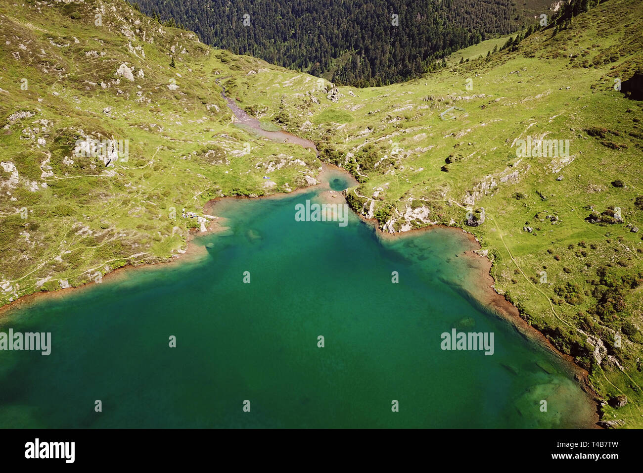 Aerial landscape lake shore mountain hi-res stock photography and ...