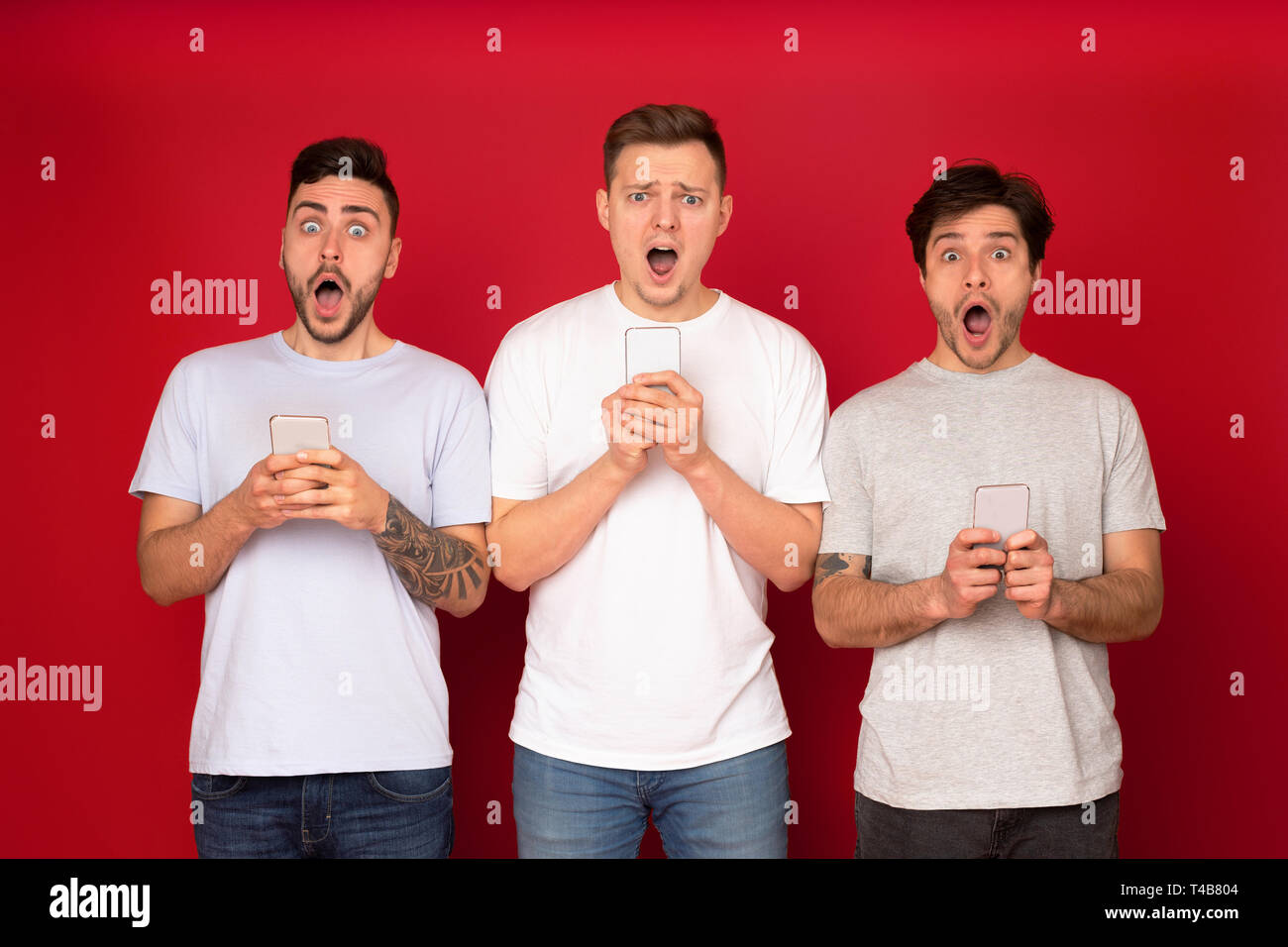 Smiling shocked surprised millennial hi-res stock photography and ...