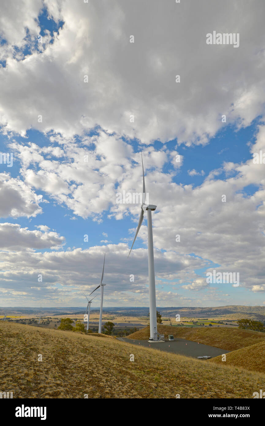 white rock wind farm outside Glen Innes in northern new south wales ...