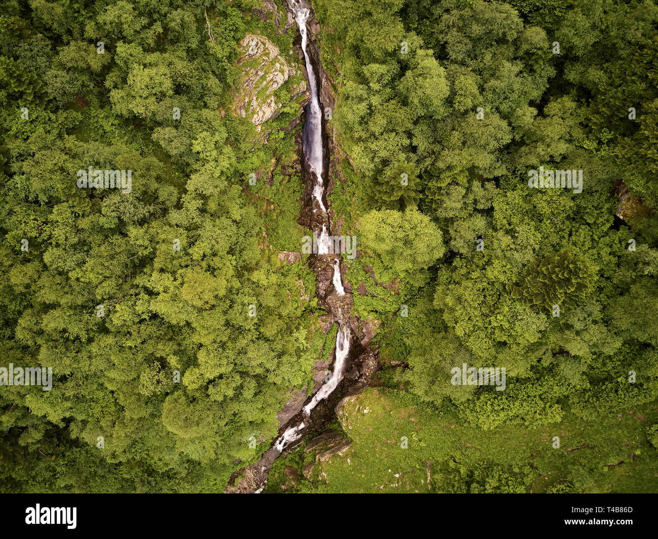 Waterfall aerial nature creek hi-res stock photography and images - Alamy